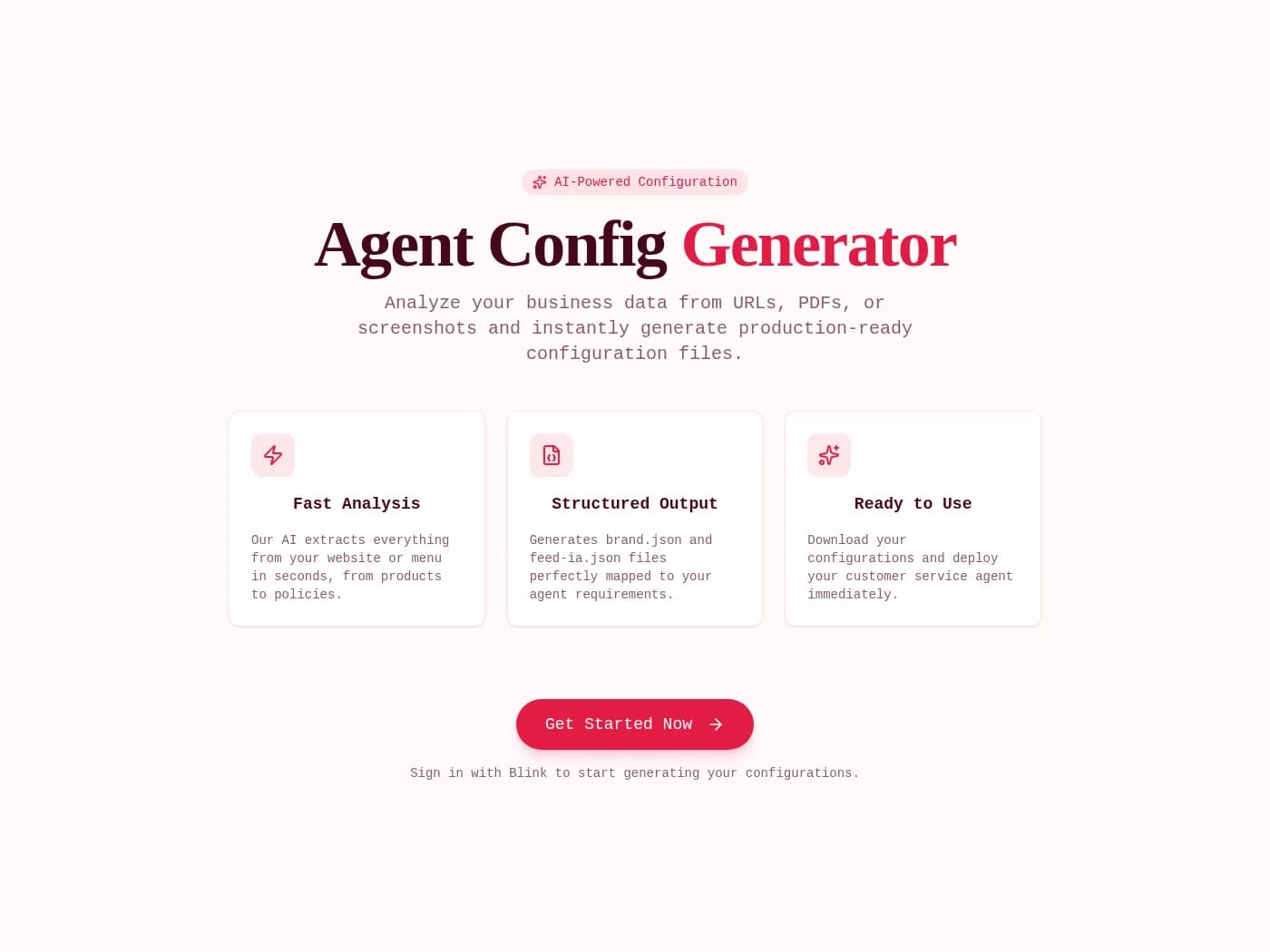 Agent Config Generator