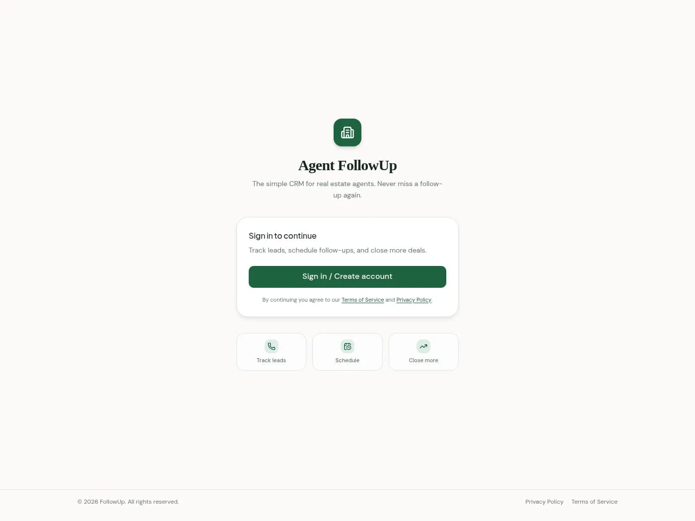 Agent FollowUp CRM