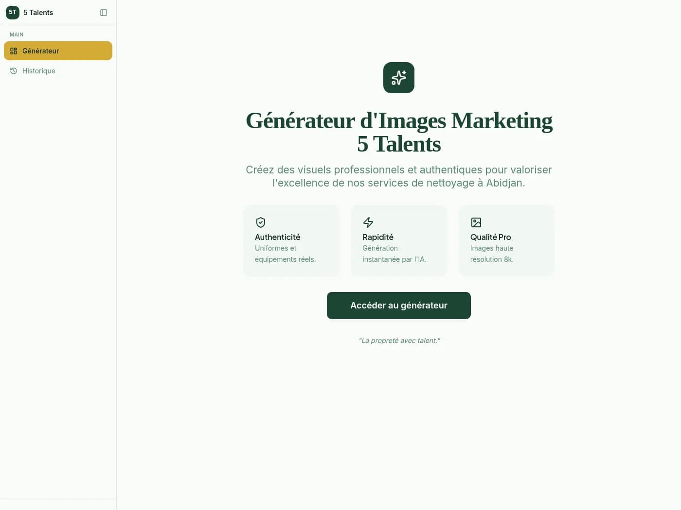 5 Talents Image Generator