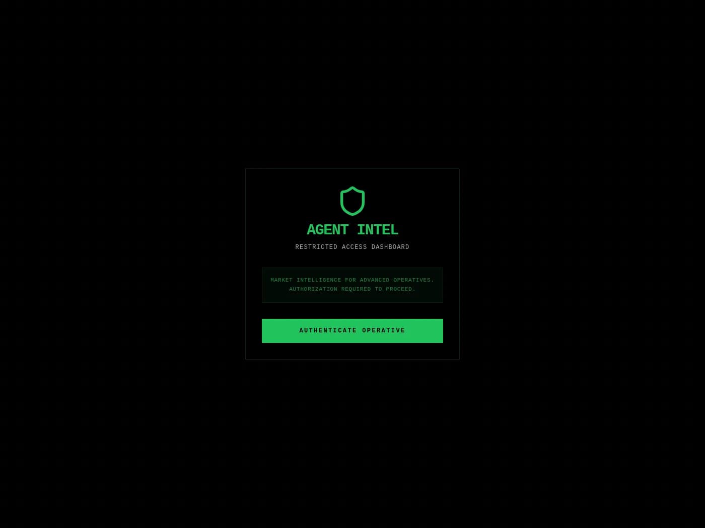 Agent Intel Dashboard
