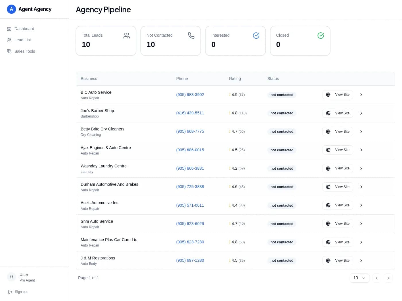 Agent Web Agency Pipeline
