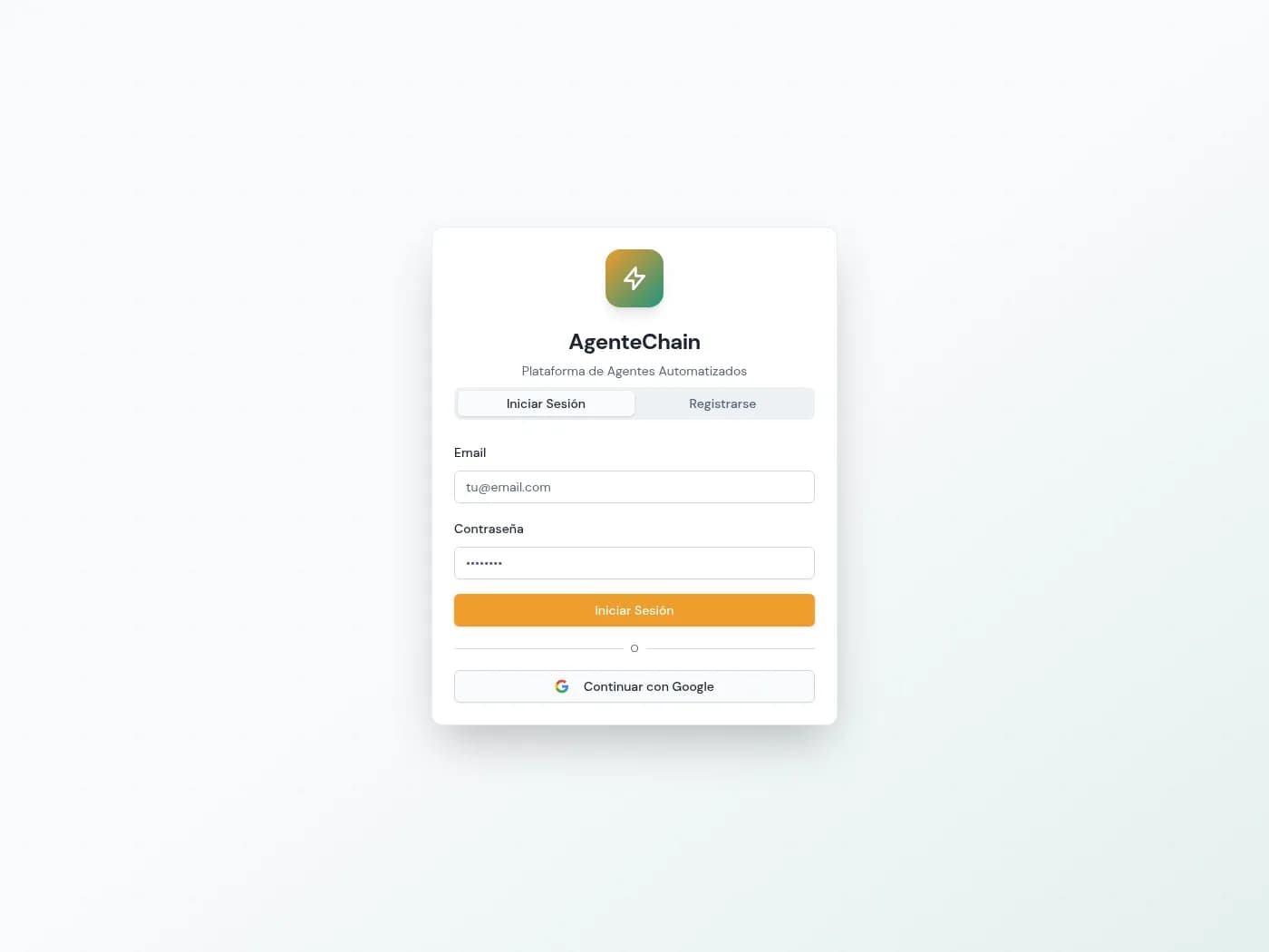 AgenteChain Platform