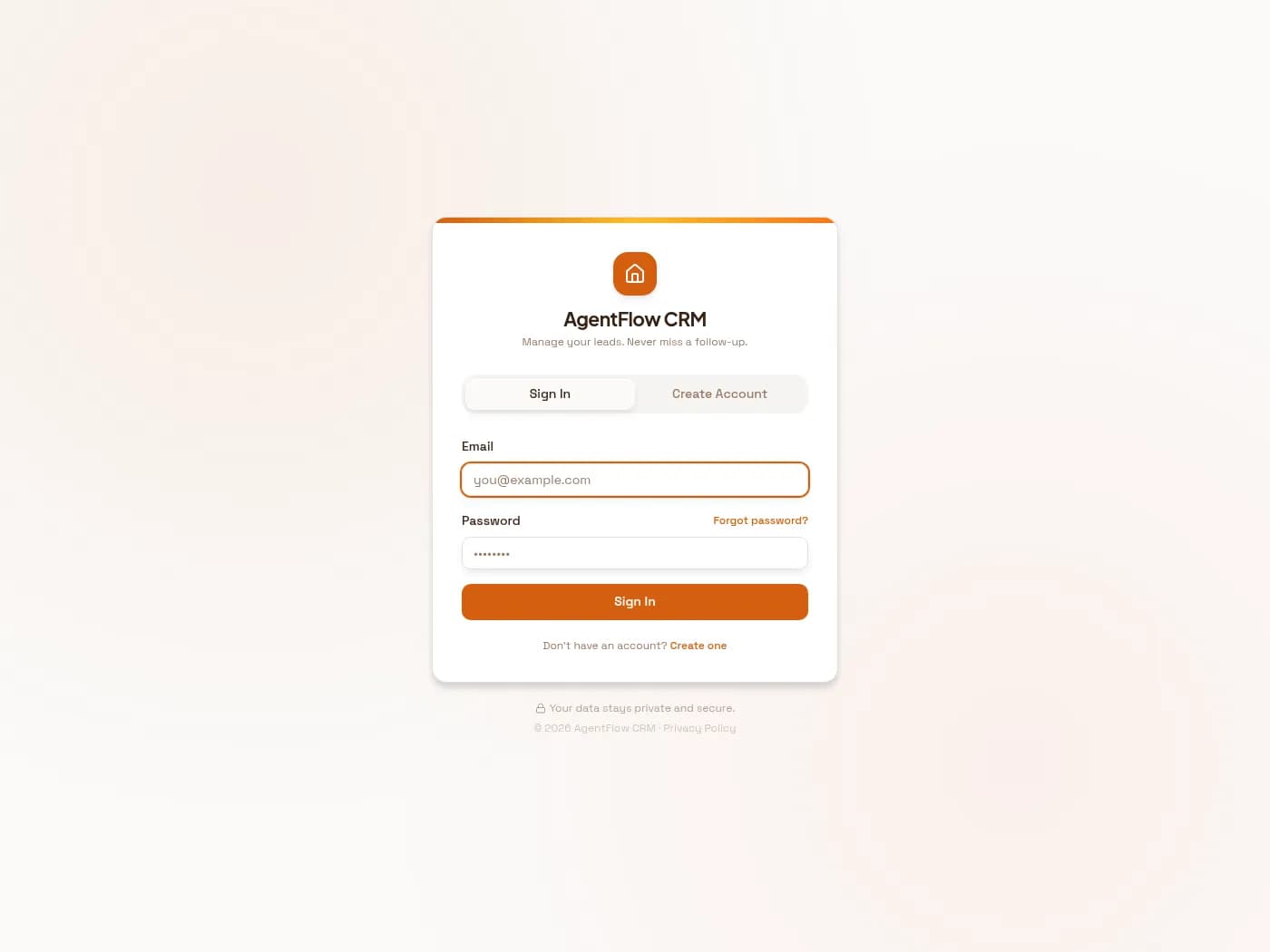 AgentFlow CRM