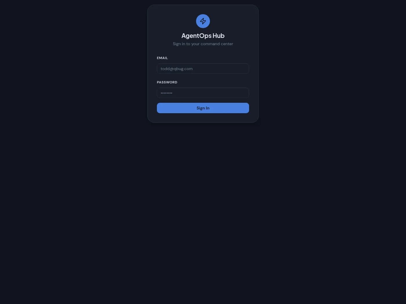 AgentOps Dashboard