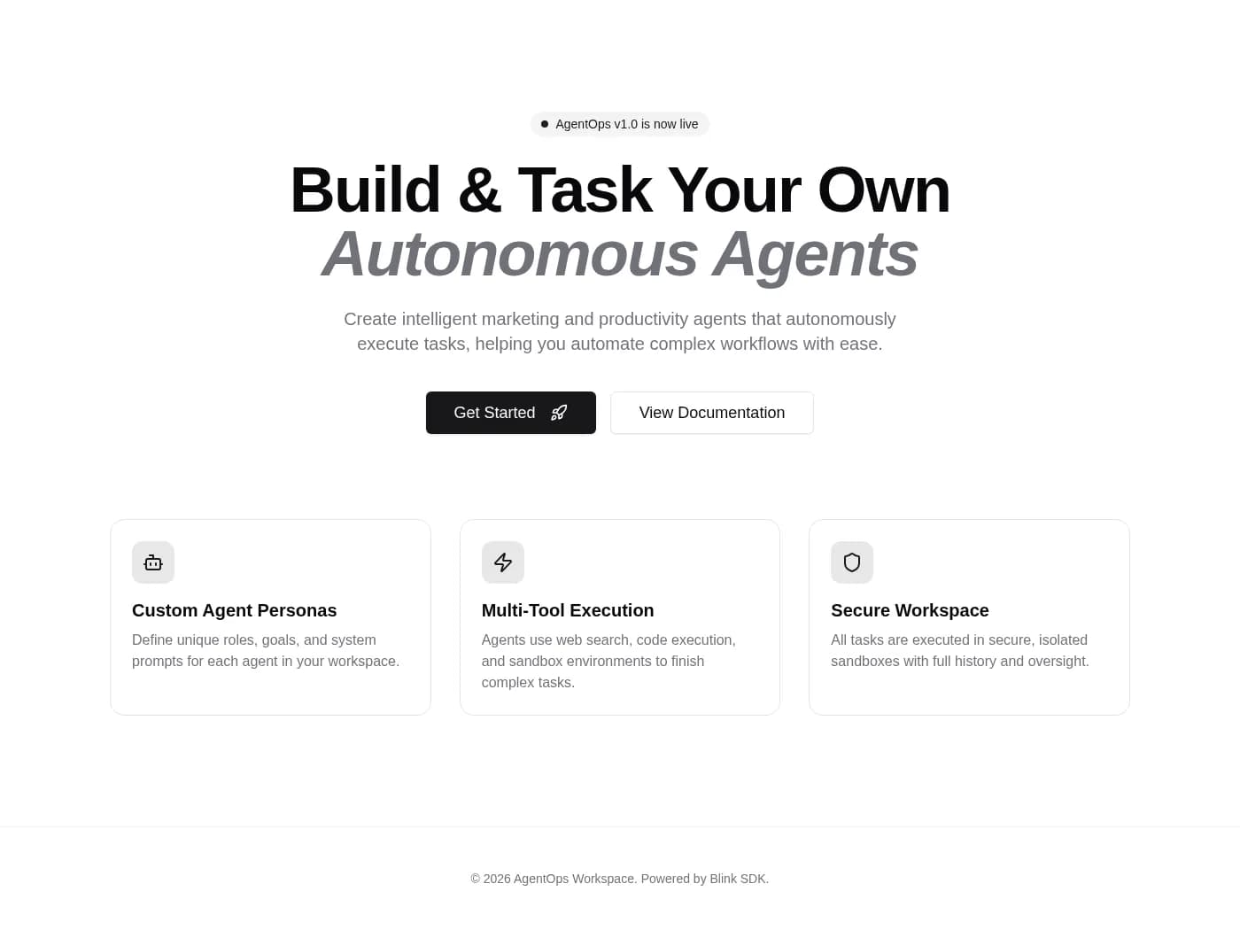 AgentOps Workspace