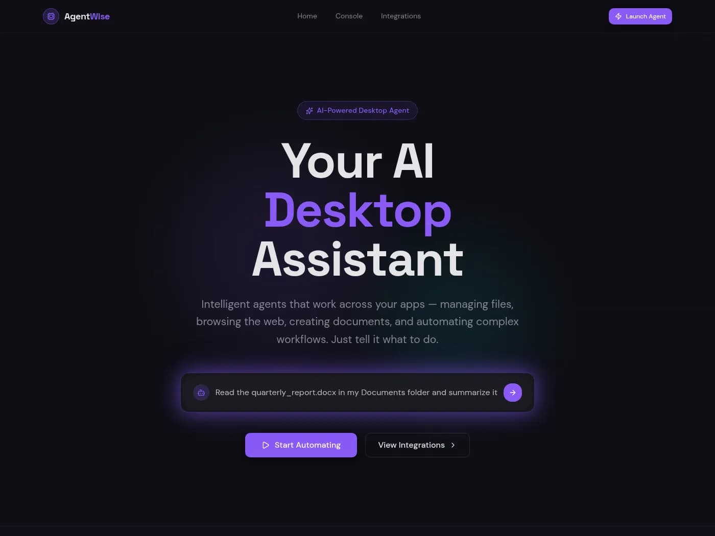 AgentWise Assistant