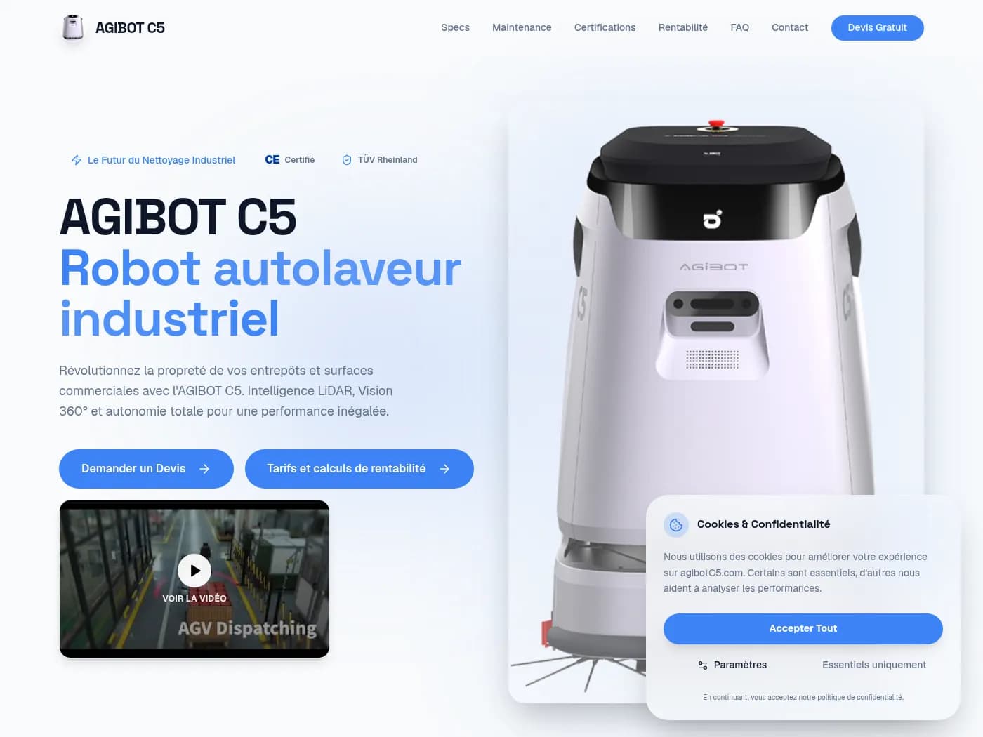 AGIBOT C5 robot autolaveur