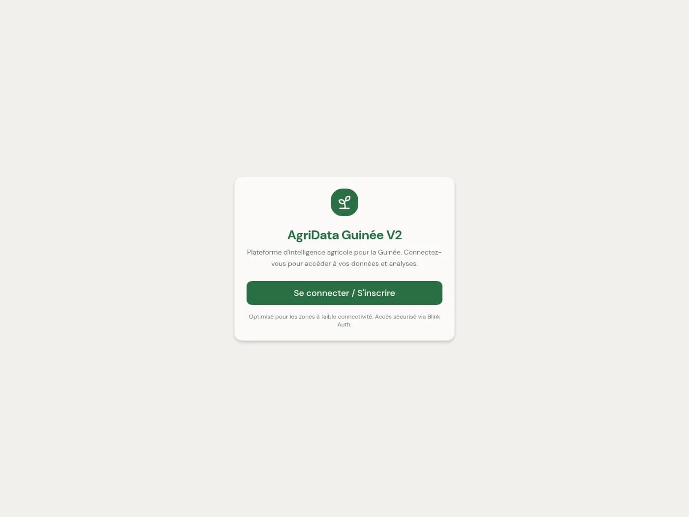 AgriData Guinée Platform