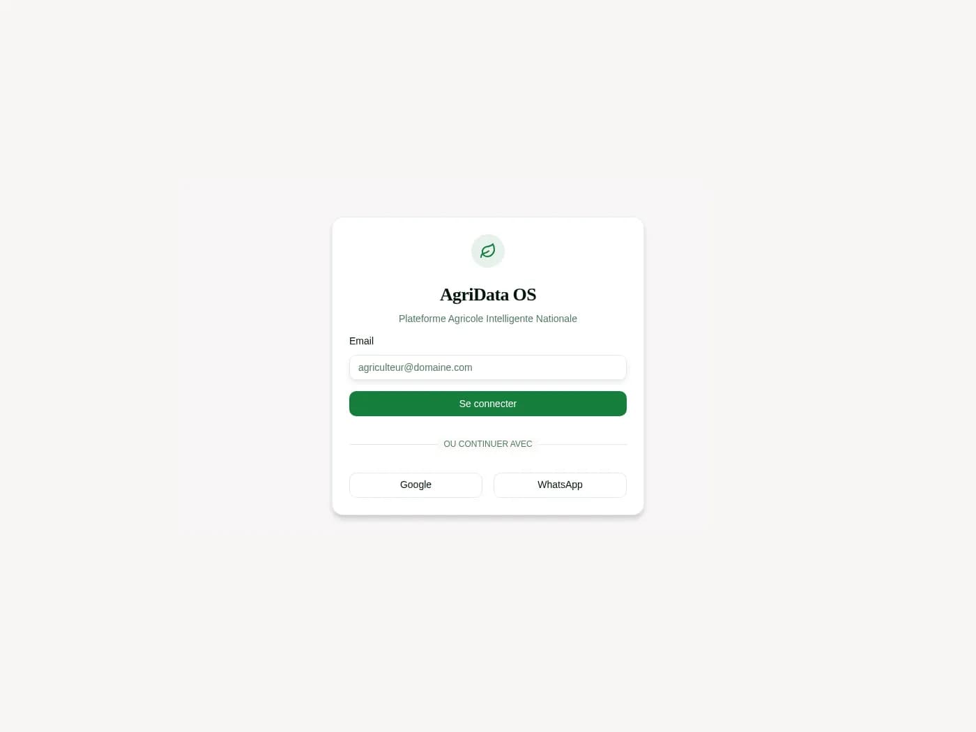 AgriData OS Platform