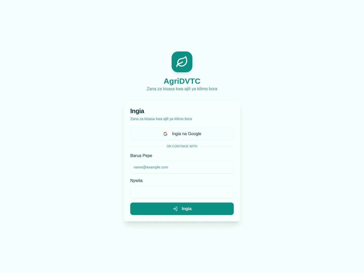 AgriDVTC Smart Farming App