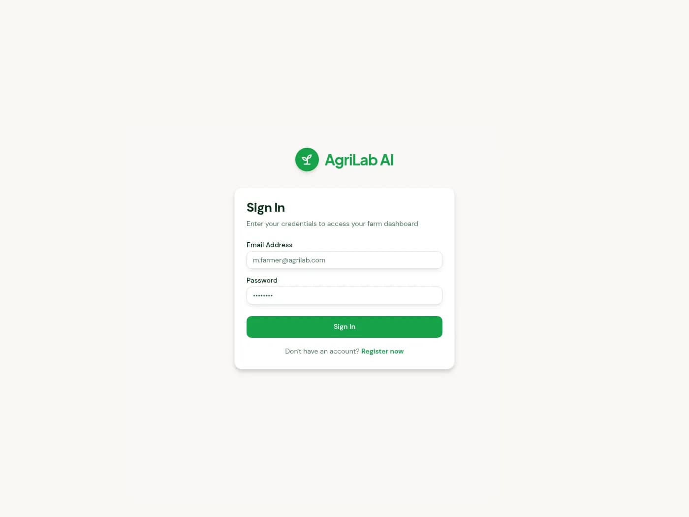 AgriLab AI Estimator