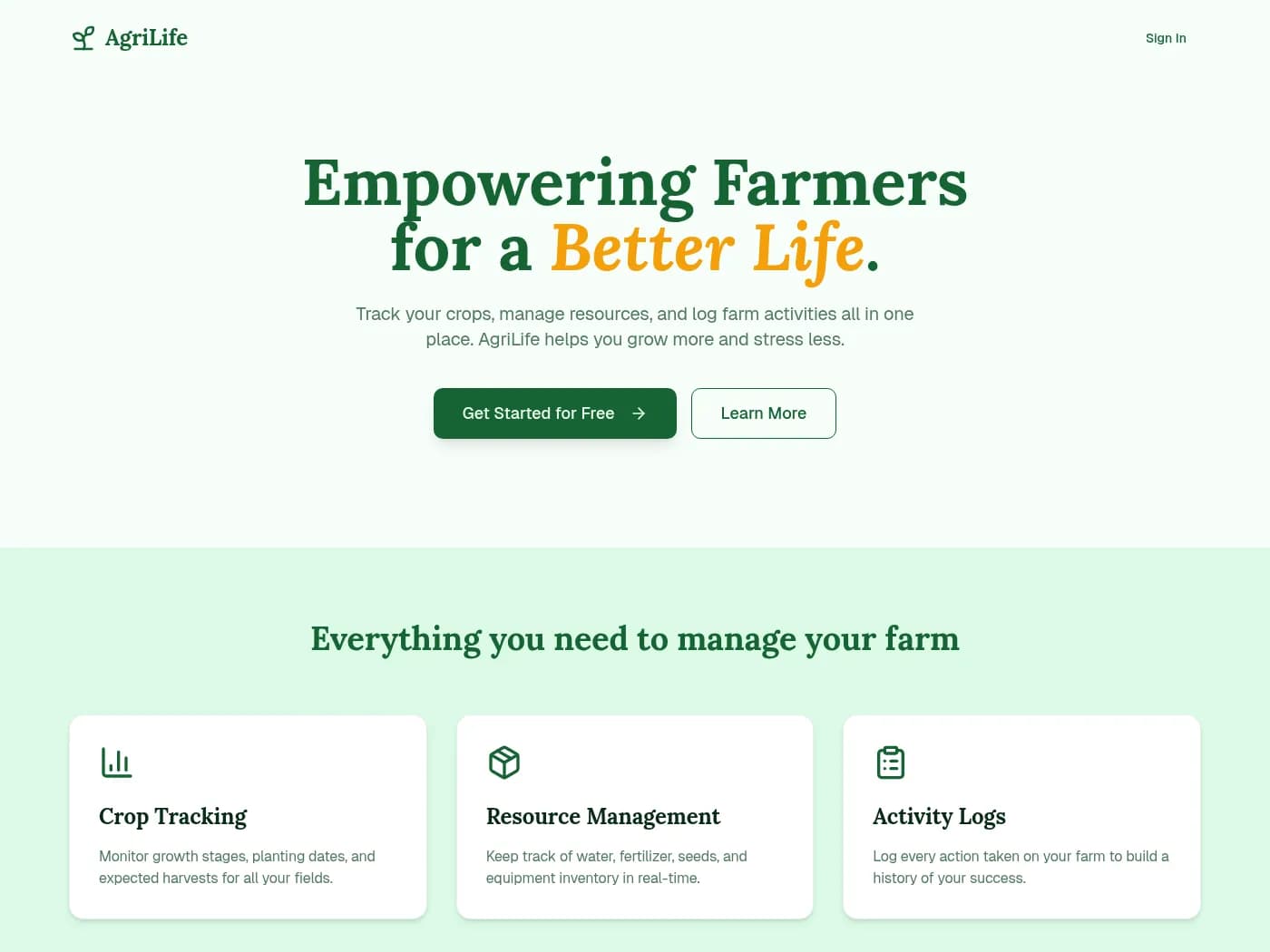 AgriLife Dashboard