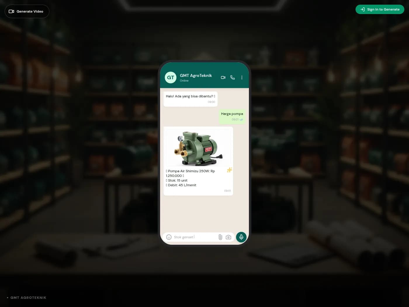 AgroTek Chat Showcase