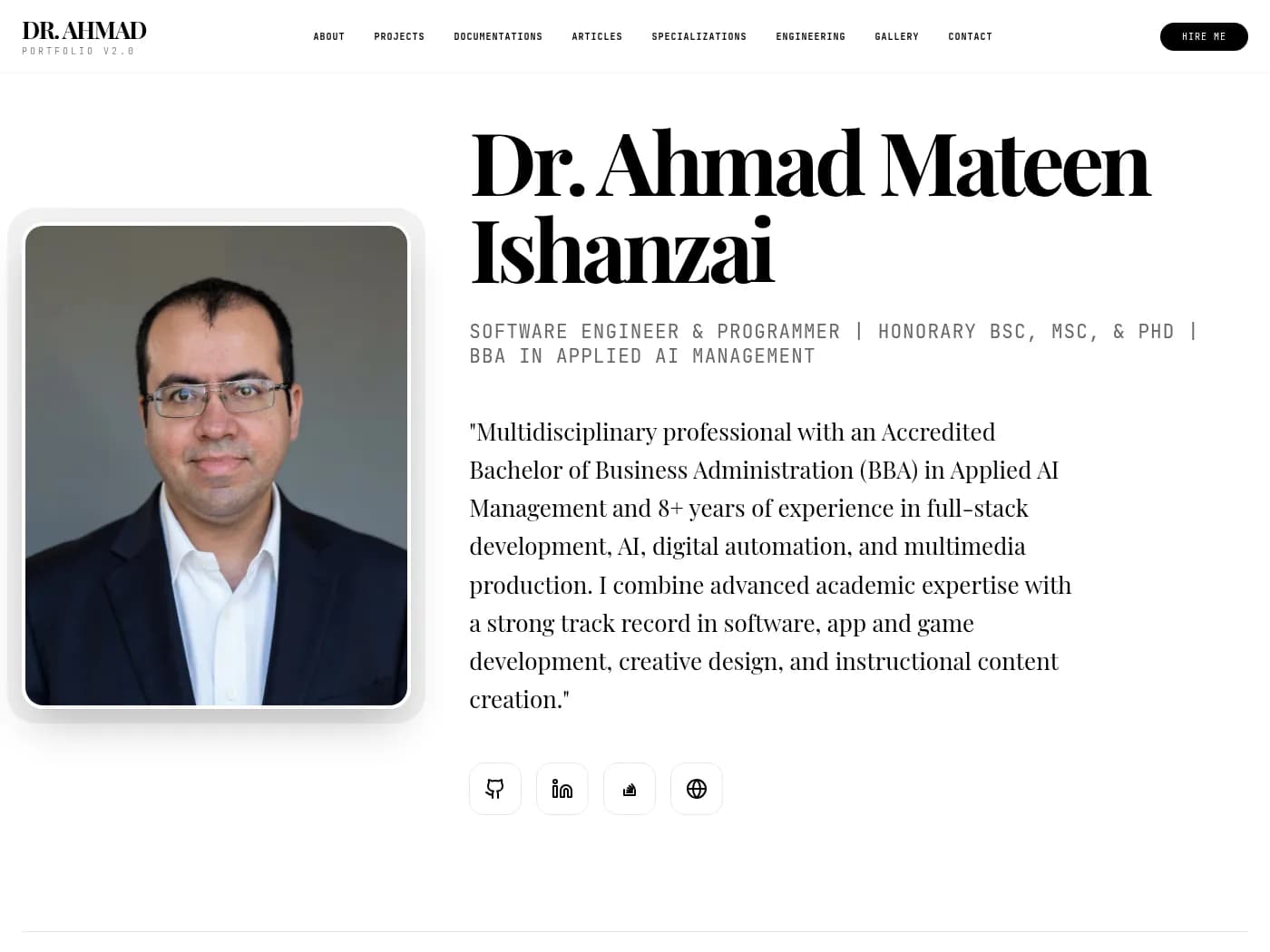 Dr. Ahmad's Elegant Portfolio