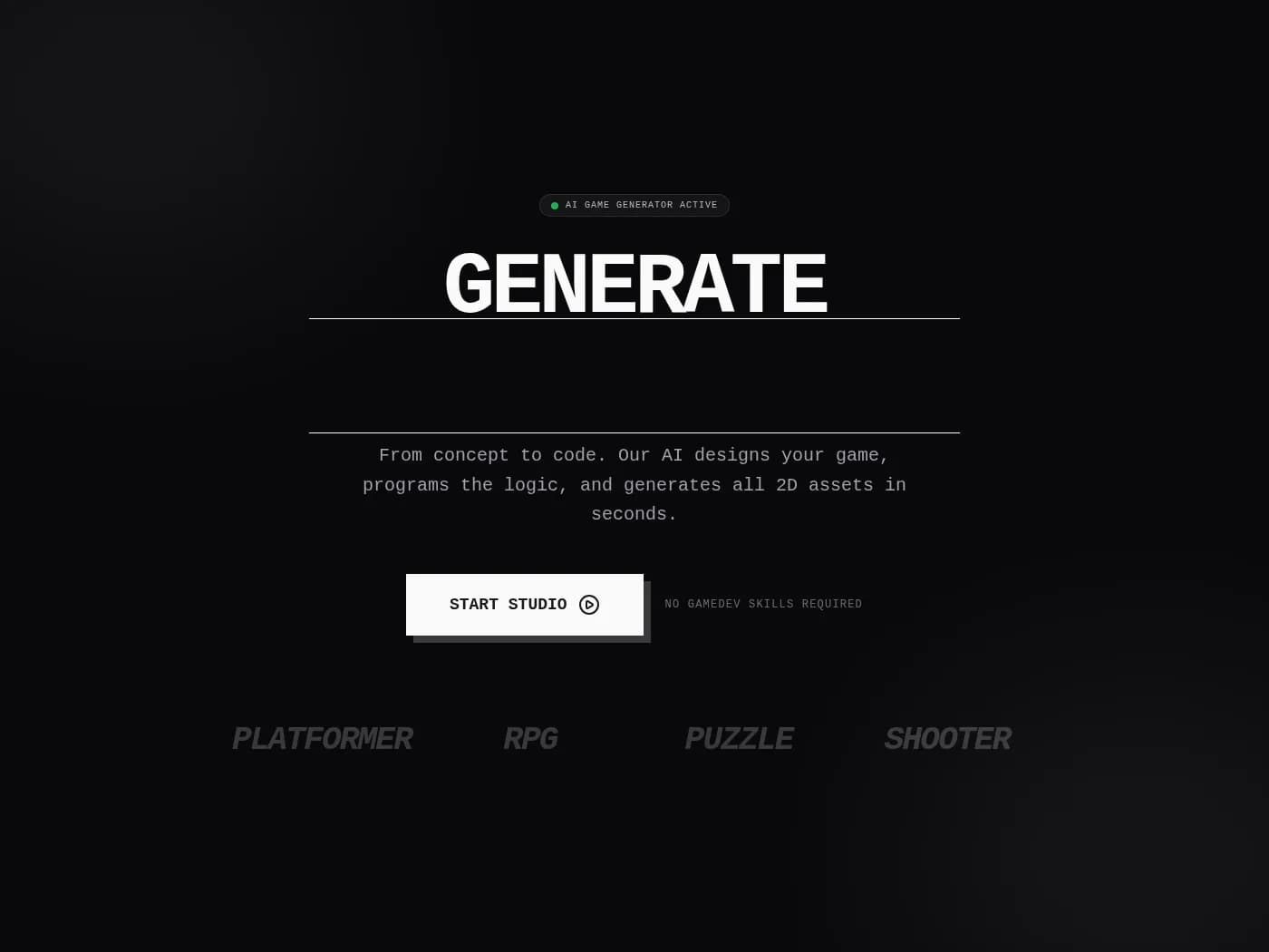 2D Game AI Studio