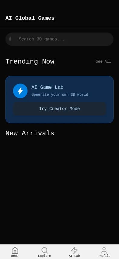 AI Global 3D Games