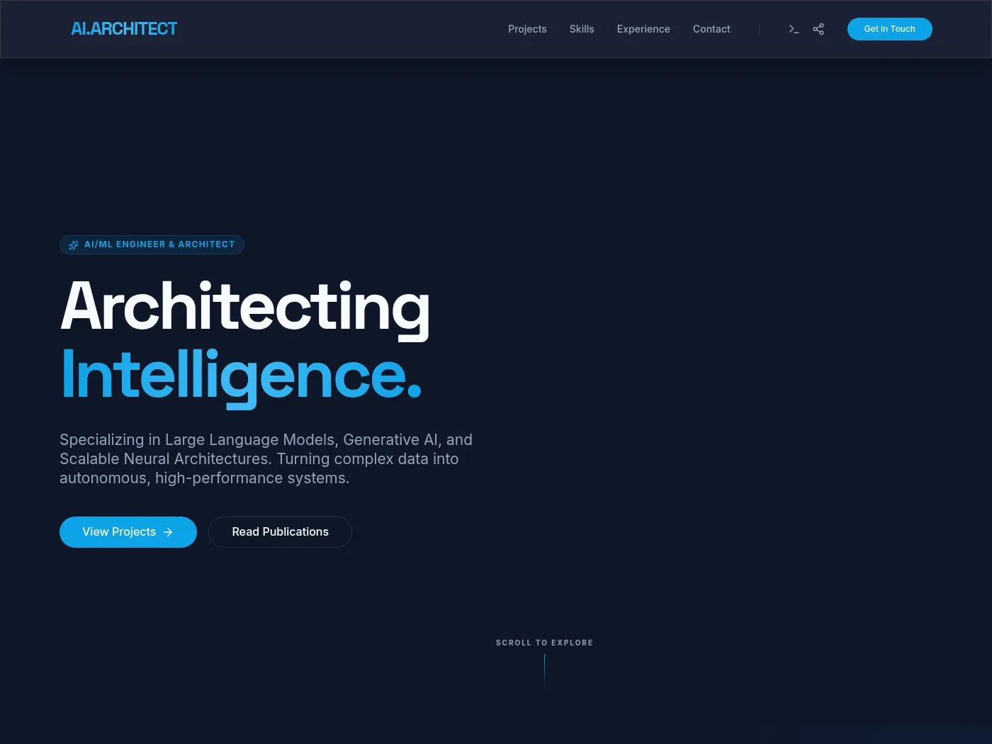 AI Engineer 3D Portfolio