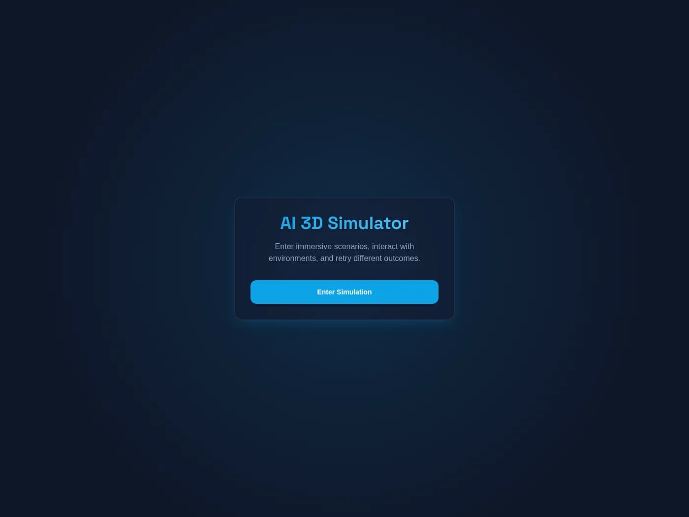 AI Scenario 3D Simulator