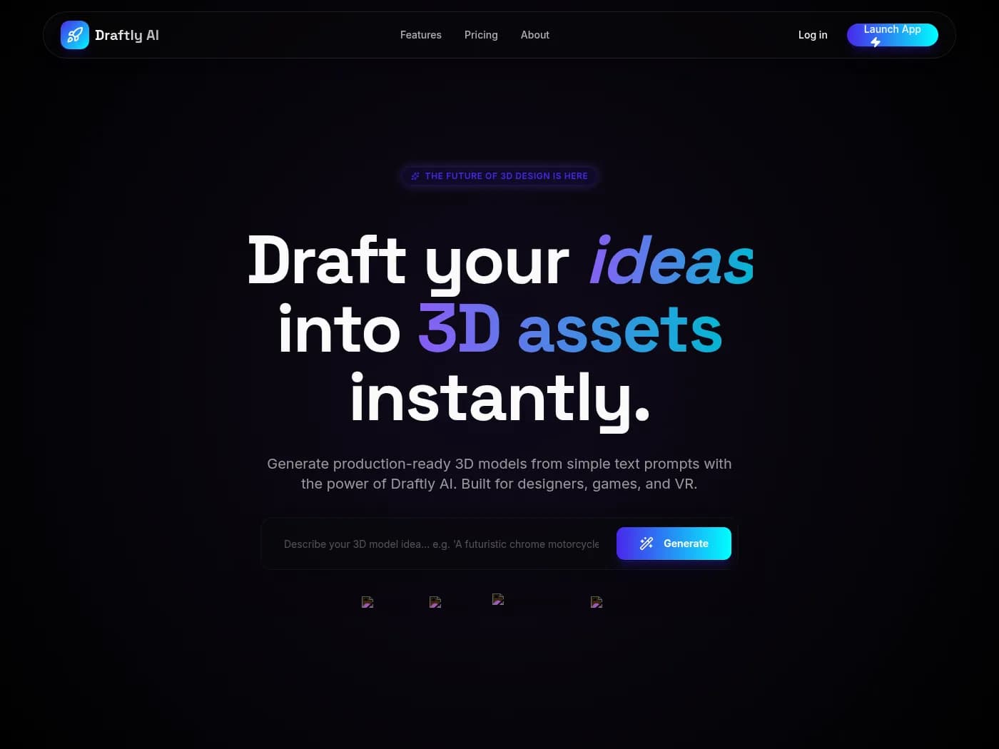 Draftly AI 3D Web Builder