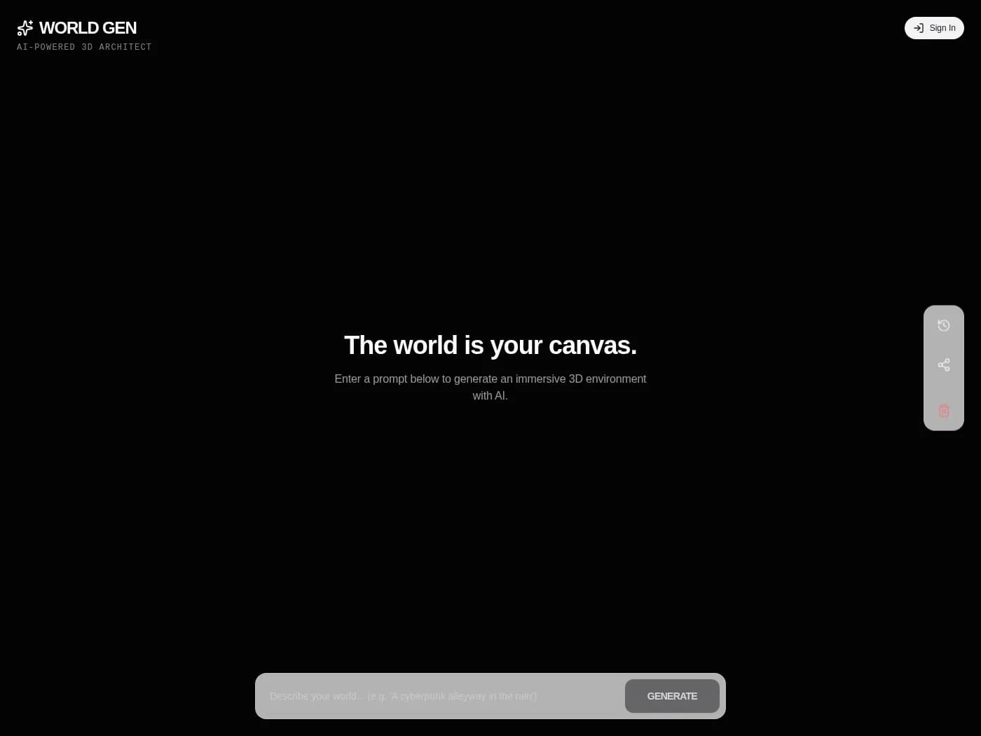 Prompt 3D World Builder