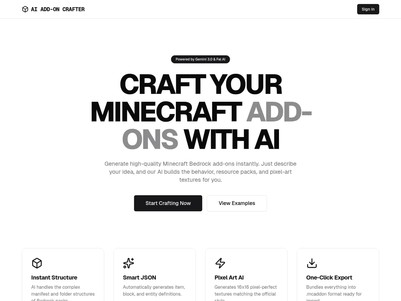 AI Add-On Crafter
