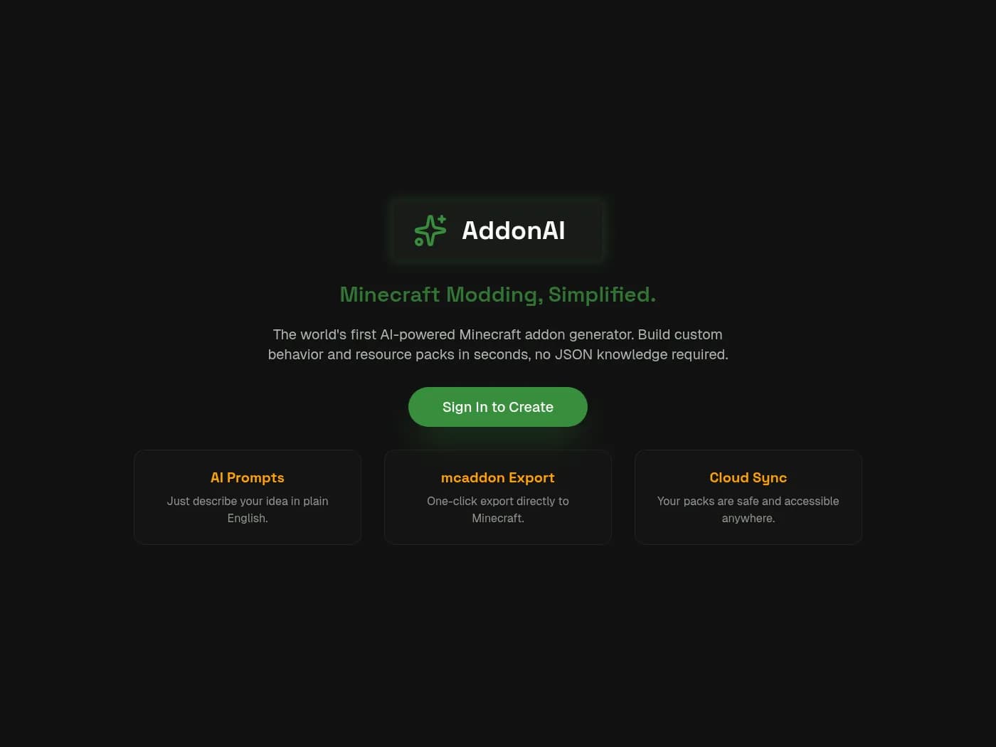 Minecraft AddonAI