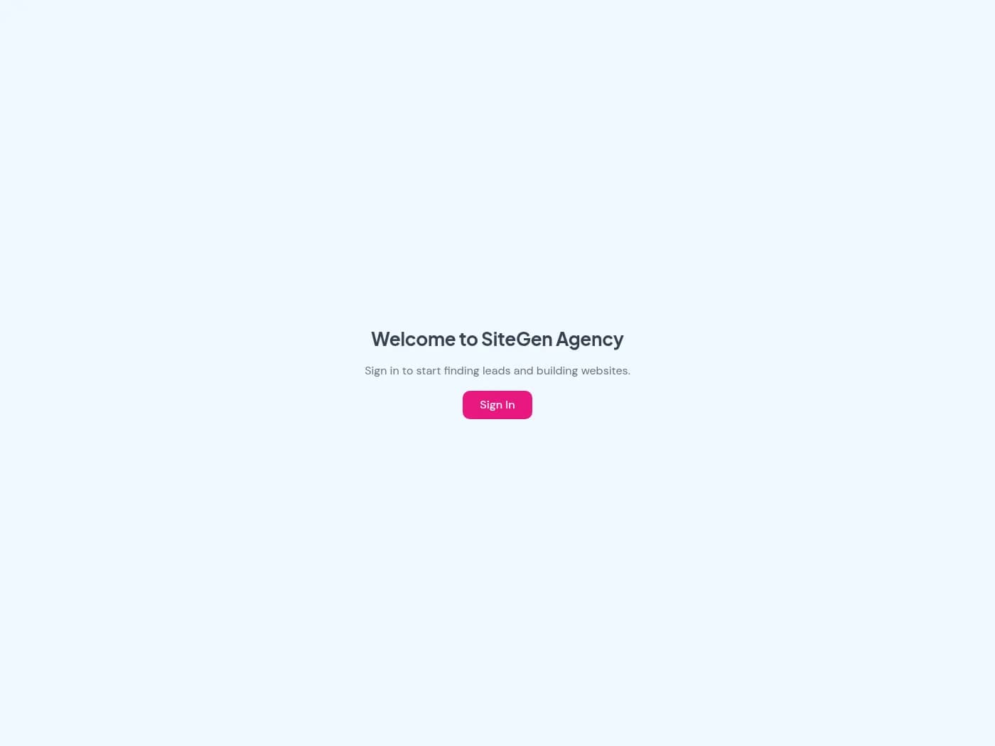 SiteGen Agency Pipeline