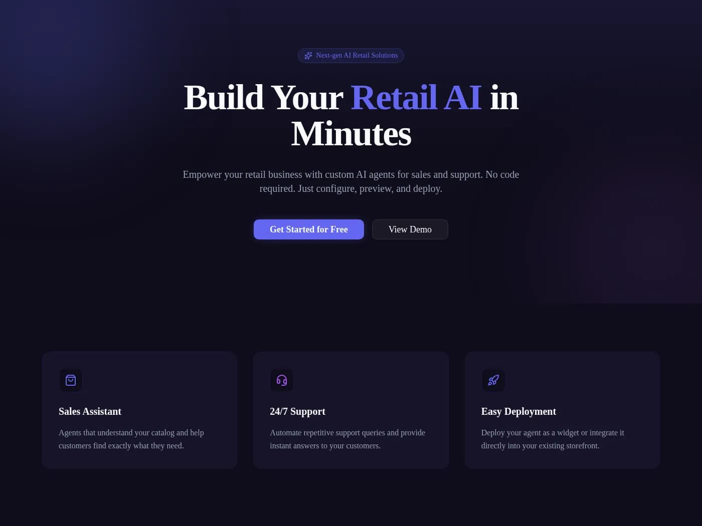 Retail Agent Builder