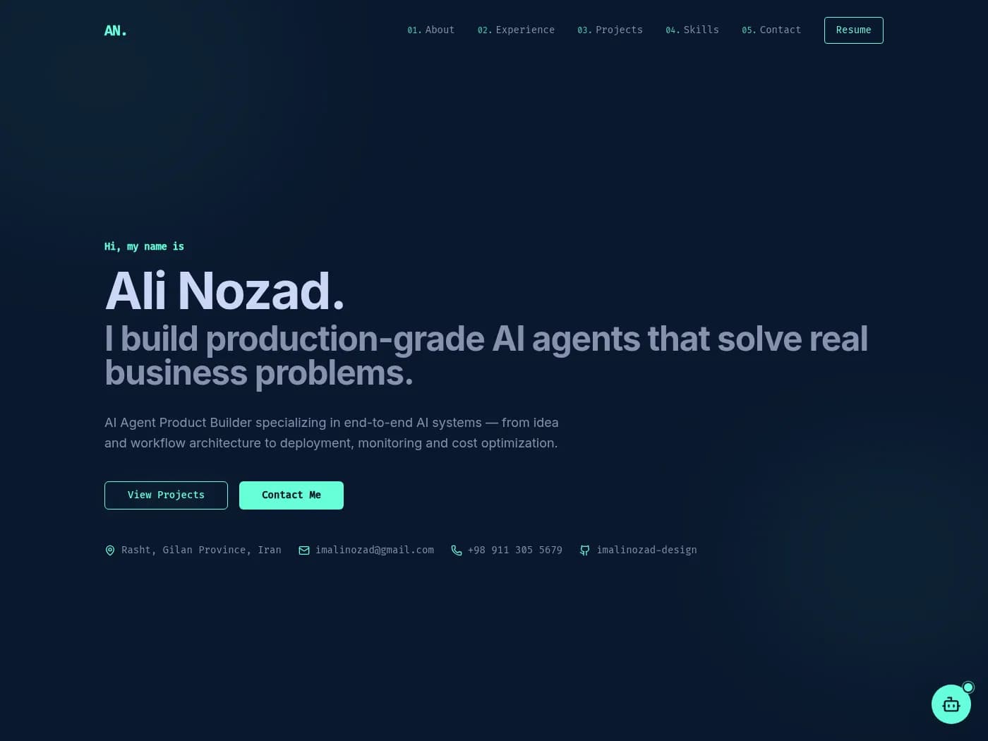 Ali Nozad AI Portfolio