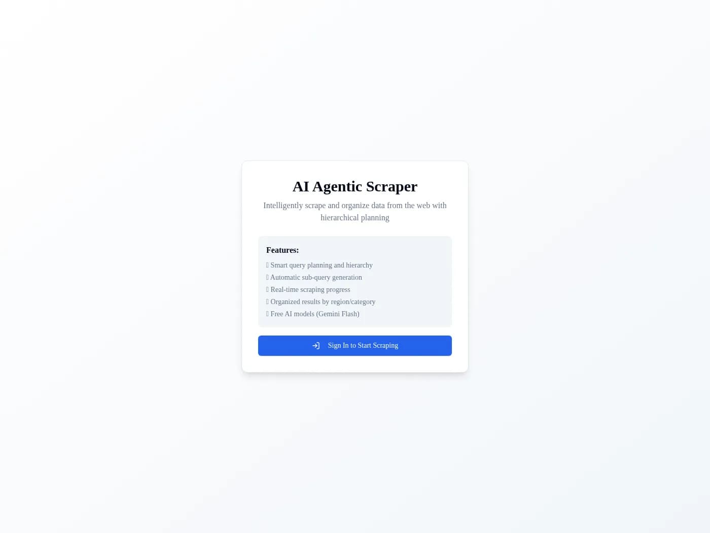 Agentic AI Data Scraper