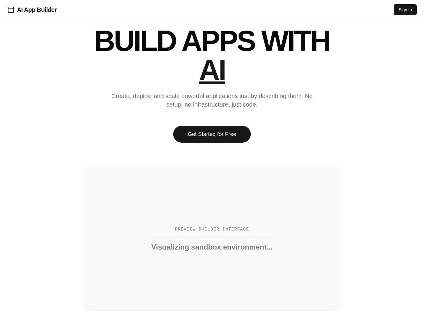 AI Application Builder