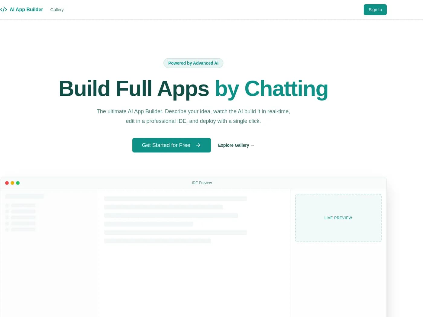 AI Web App Creator