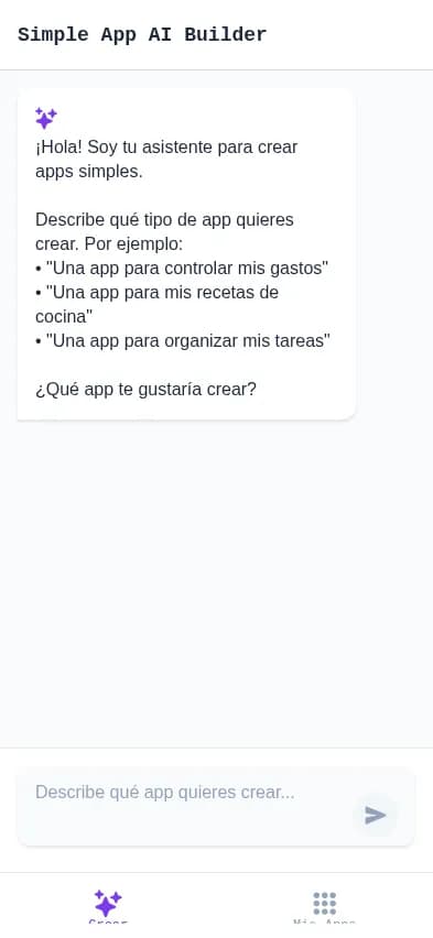 Simple App AI Builder