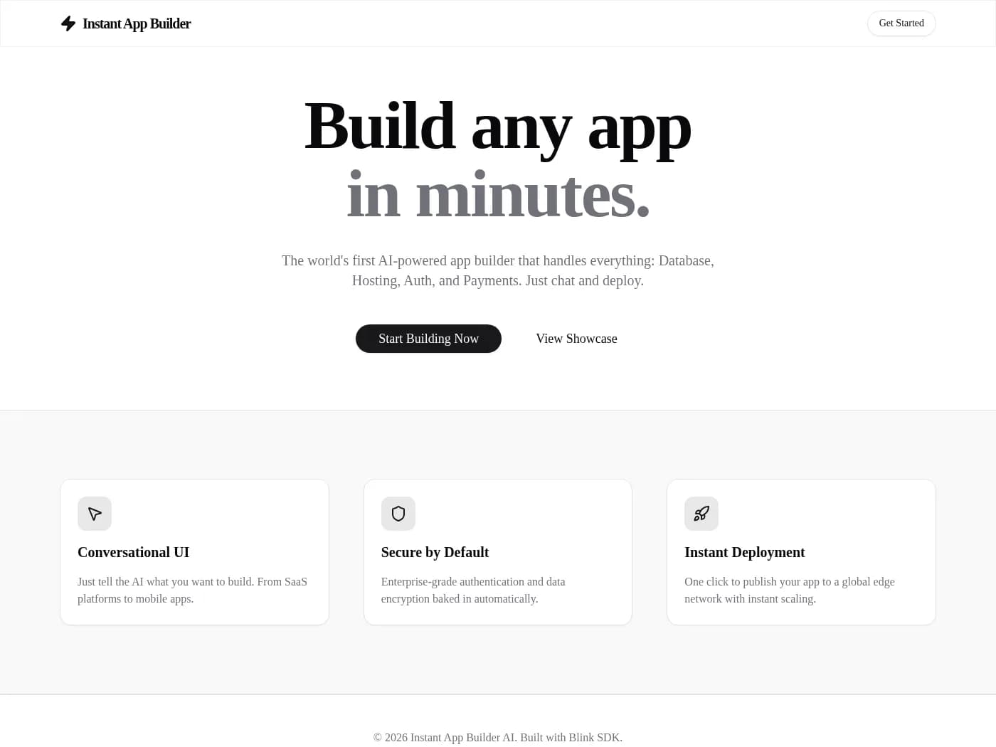 Instant App Builder AI