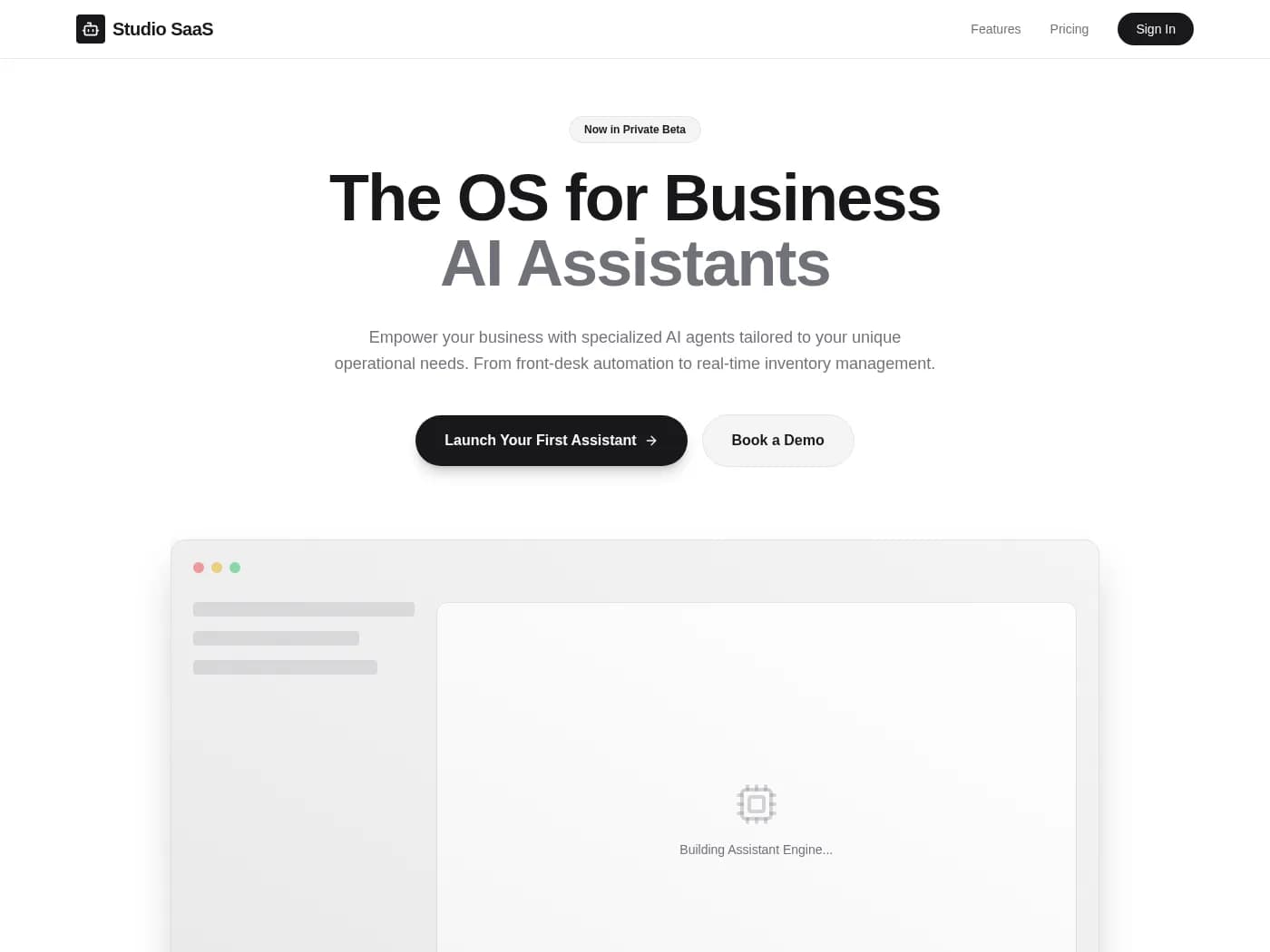 Assistant Studio SaaS