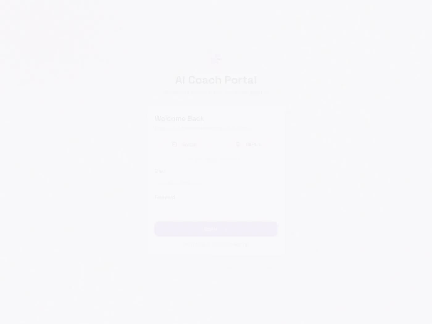 AI Coach Auth Portal