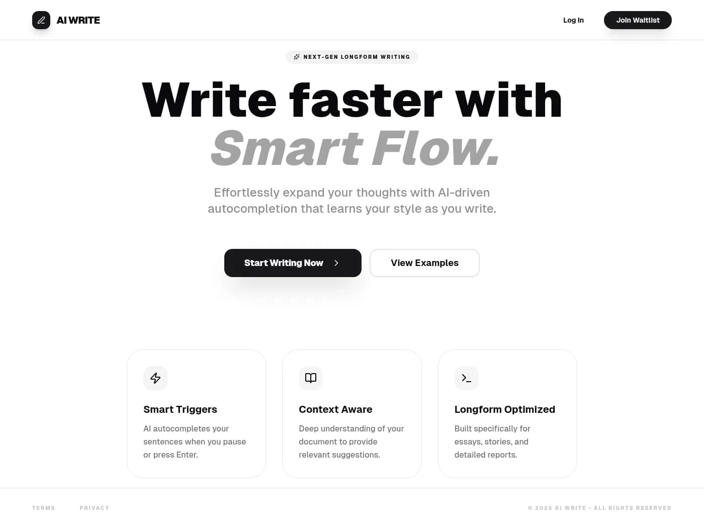 AI Longform Autocomplete