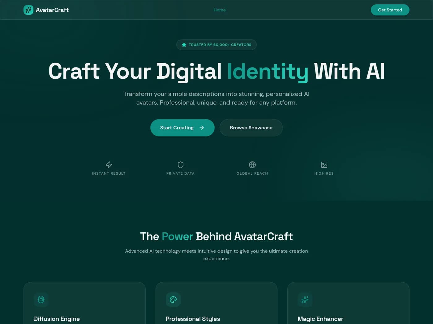 AvatarCraft AI Website