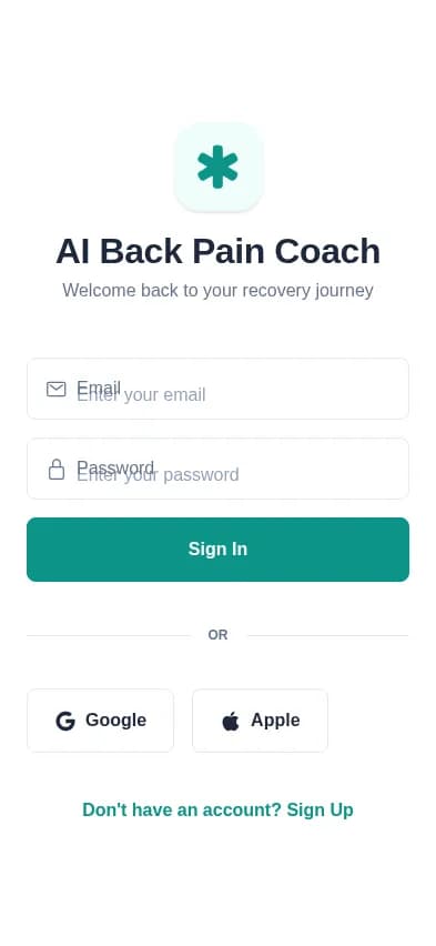AI Back Pain Coach