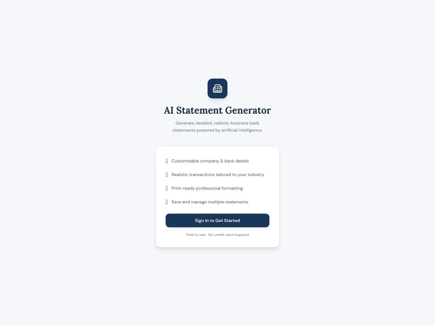 AI Statement Generator
