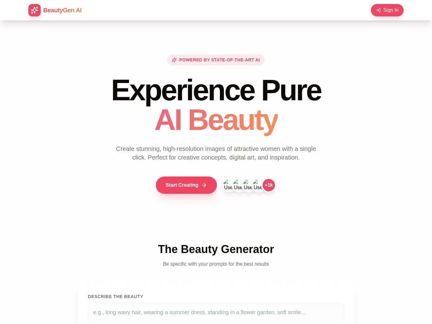 AI Beauty Generator