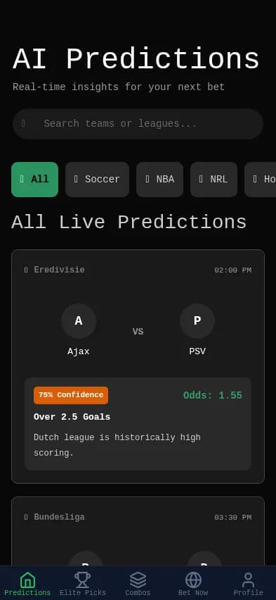 AI Predict Betting App