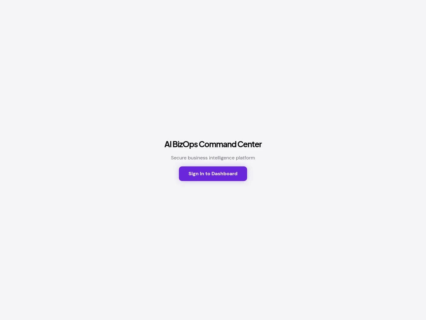 AI BizOps Command Center