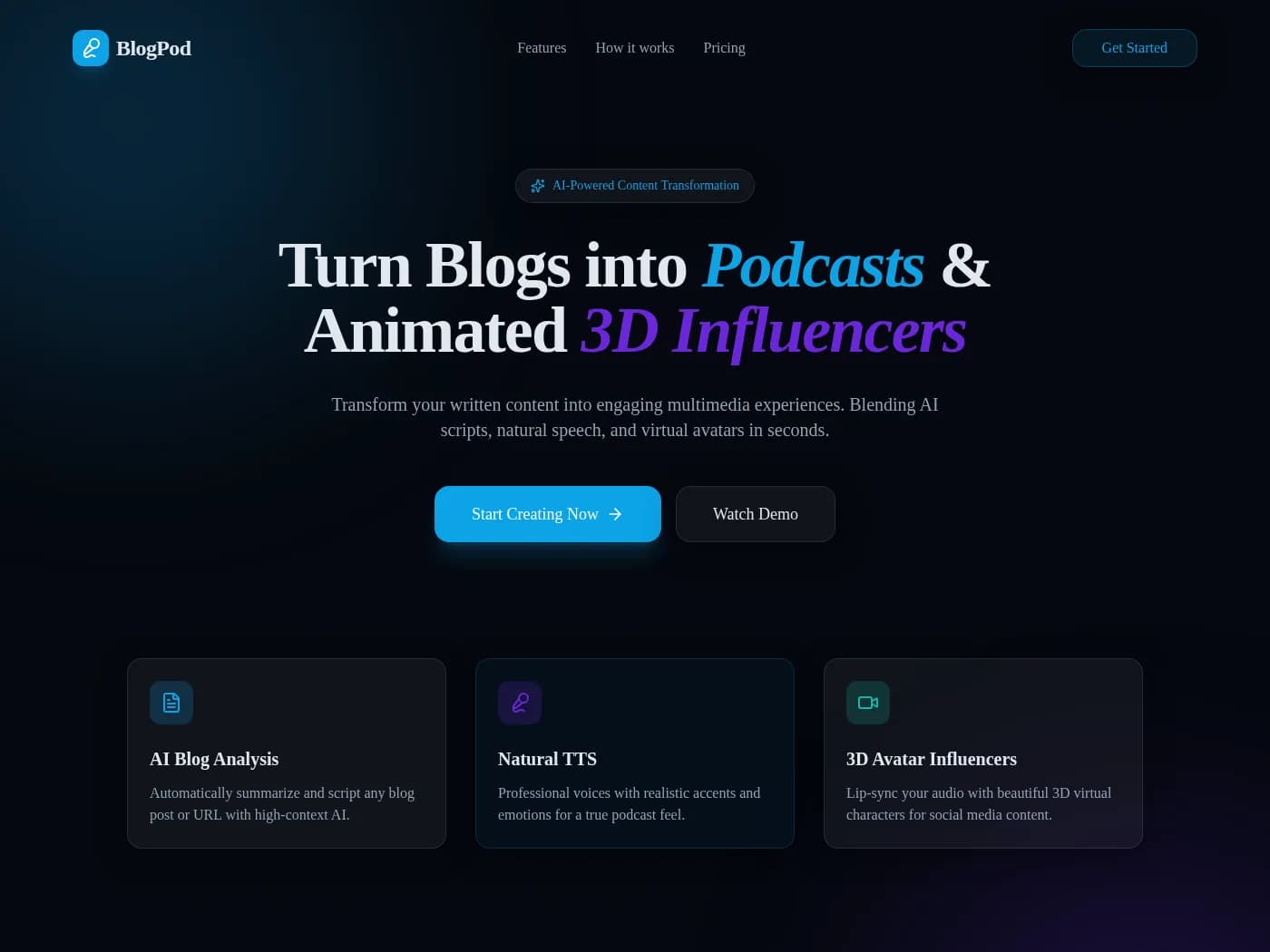 AI BlogPod Influencer