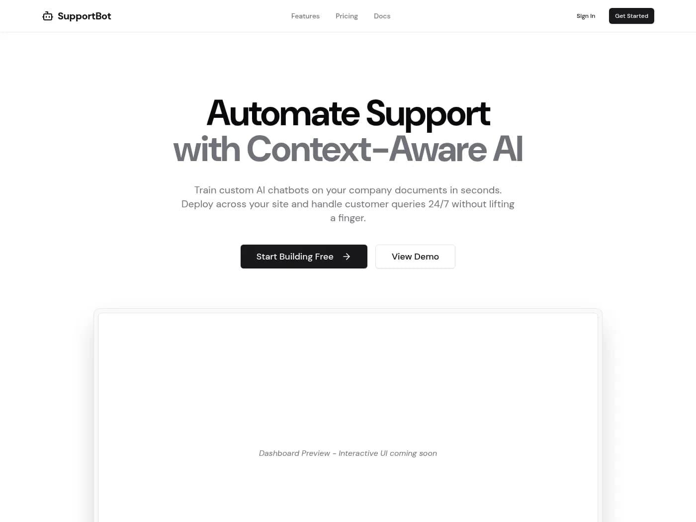 AI Support Bot Platform
