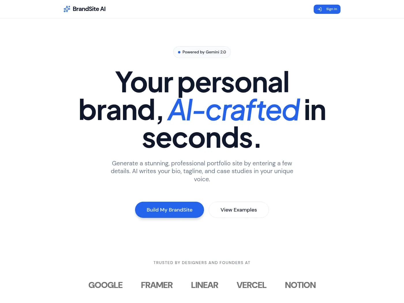 BrandSite AI Builder