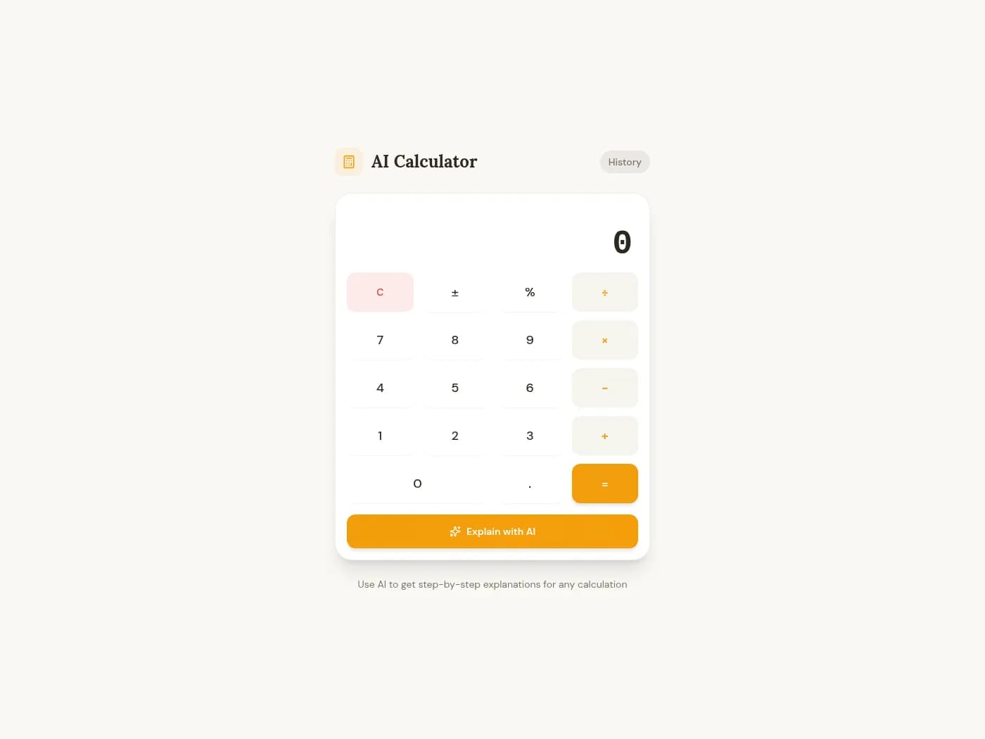 AI Calculator App