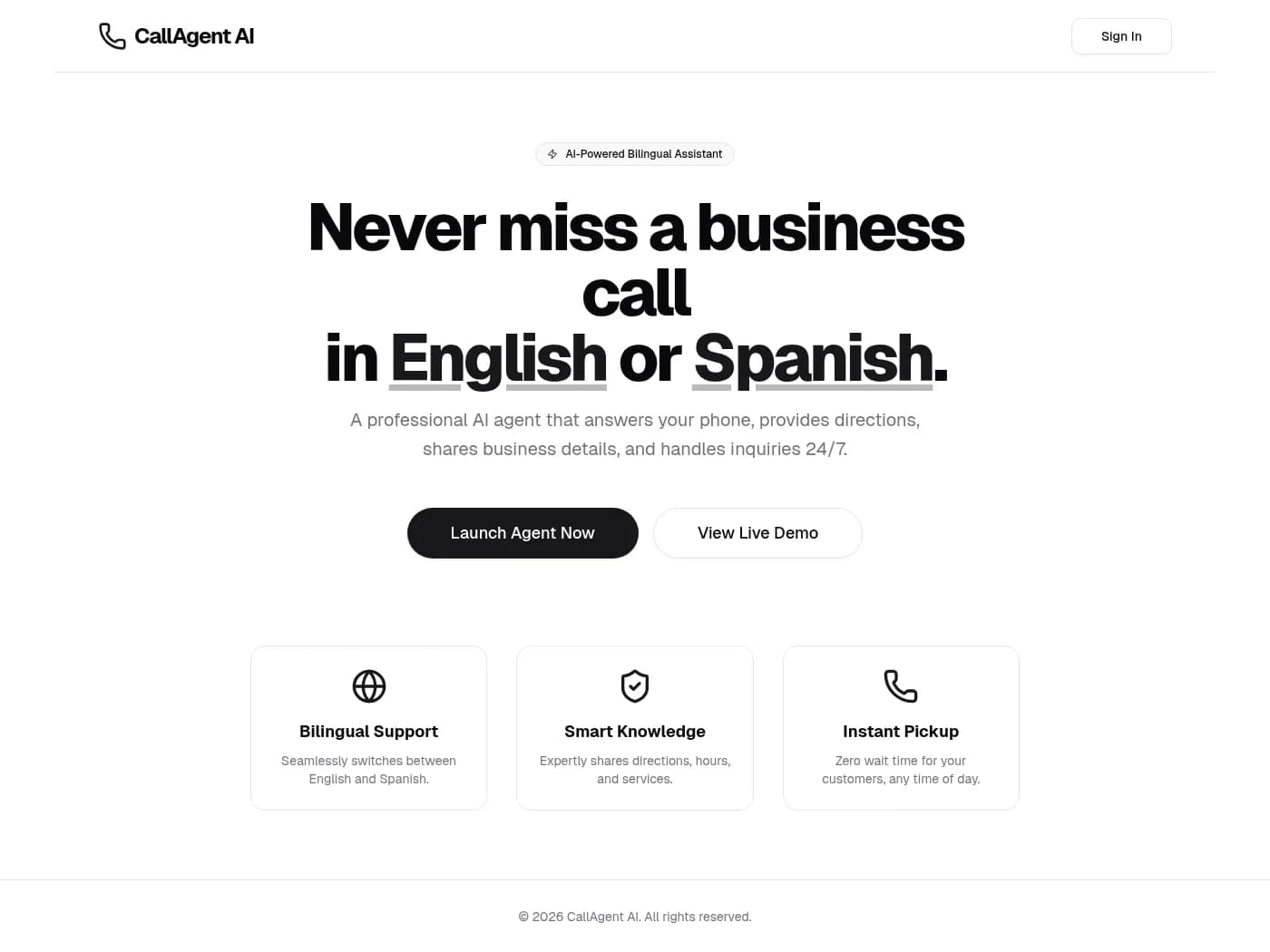 Bilingual AI Call Agent