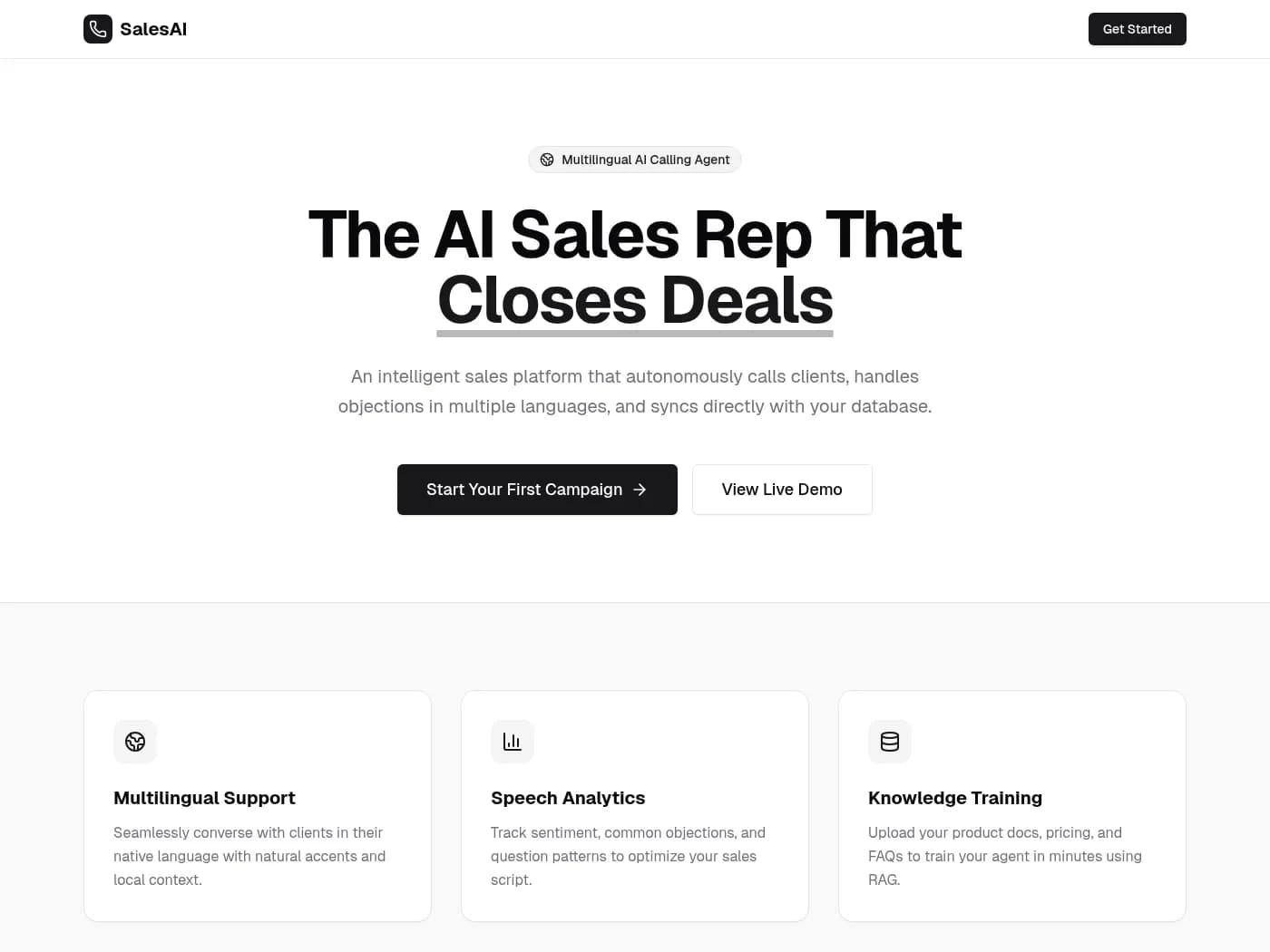 Sales AI Calling Agent