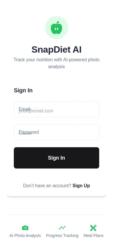 SnapDiet AI Tracker